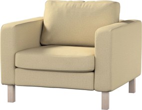 Potah na křeslo IKEA Karlstad, krátký barva zelená látka pletený vzor