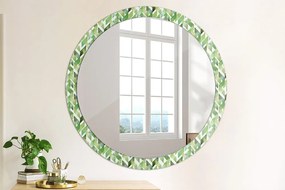 Kulaté dekorativní zrcadlo Rybí kost fi 100 cm