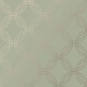 Zeleno-zlatá geometrická vliesová tapeta na zeď 120142 | Lepidlo zdrama
