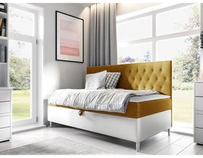 Kontinentální postel Junior Gerdise 2, Rozměr postele: 100x200, Barva:: ekokoža Soft 017 (biała) + Fresh 11