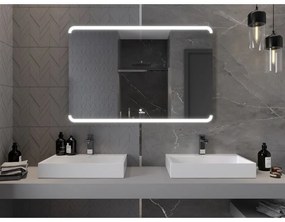 Mexen Nida, LED koupelnové zrcadlo s podsvícením 120x80 cm, 6000K, ochrana proti zamlžování, 9806-120-080-611-00