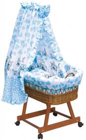 Scarlett Proutěný košík na miminko s nebesy Kulíšek - modrá