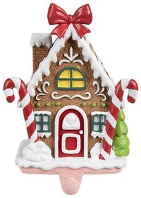 Háček na punčochu perníková chaloupka Gingerbread House - 13*11*18 cm