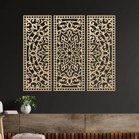 Nástěnná dekorace třídílný panel mandala | SENTOP PR0514-A
