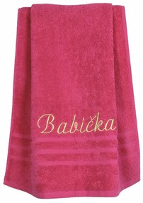 Dárkový ručník, Babička, růžový, 50 x 95 cm