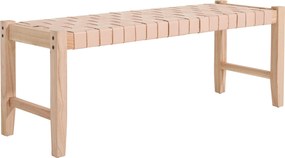 XXXLutz SEDACÍ LAVICE, dřevo, kůže, 120/45/40 cm Livetastic - Taburety - 000050003301