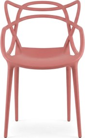 Zahradní set KATO SIRVON - 2 židle a kulatý stolek, černá/korálová