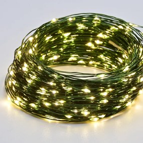 ACA DECOR Zelený LED nano řetěz 2m WW 2xAA