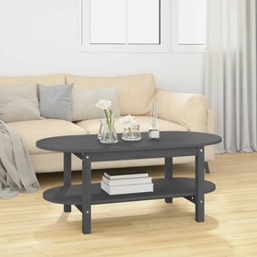 Konferenční stolek šedý 110 x 55 x 45 cm masivní borové dřevo