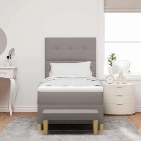 Postel s boxspringem s polštářem Taupe 200 x 90 cm textil 3344272