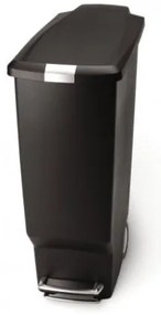 Pedálový odpadkový koš simplehuman – 40 l, úzký, černý plast