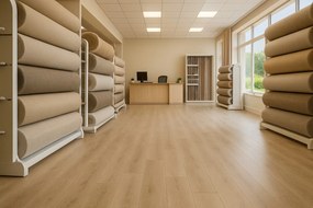 Beauflor, PVC podlaha - lino Texalino Supreme 611M Stamford Oak - dub, na míru, šíře 2m,3m,4m,5m, béžová, filc, chodba / předsíň