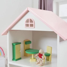Dětská knihovna, bílá/růžová, MAISON TYP 2