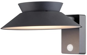 Antracitové fasádní solární LED svítidlo Justina s pohybovým čidlem 5W  - Nordlux