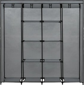 Šatní skříň se 4 přihrádkami šedá 175 x 45 x 170 cm 282448