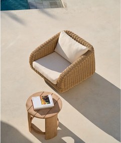 Béžové/v přírodní barvě polstrované zahradní křeslo Meria – Kave Home