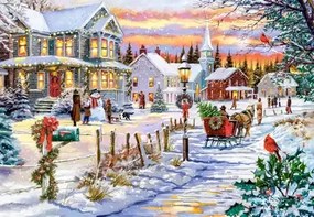Castorland 105274-2 Puzzle Vánoční strom se blíží / 1000 dílků / od 9