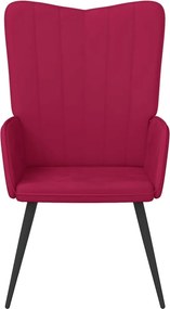 Relaxační křeslo vínové samet 327682