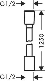 Hansgrohe Hadice - Sprchová hadice | 125 cm | matná černá