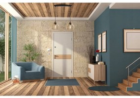 Závěsné svítidlo Timber, 2x dřevěné stínítko