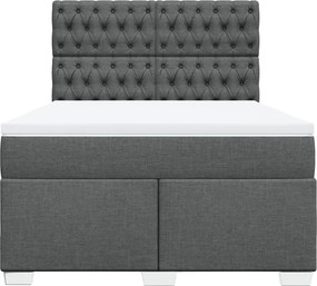 Box spring postel s matrací tmavě šedá 160x200 cm textil 3292847