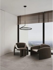 Matně černé hliníkové LED stmívatelné závěsné svítidlo ø 60 cm Tilia – Nova Luce