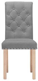 Petromila Jídelní židle 4 ks světle šedé textil