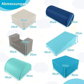 Costway 6 PCS. Schaumstoffbausteine Riesenbausteine zum Toben und Klettern