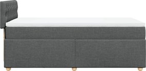 Box spring postel s matrací tmavě šedá 90x190 cm textil 3286543