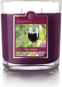 Střední oválná svíčka Fine Merlot Colonial Candle