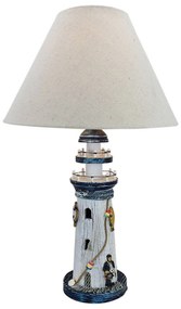 Stolní lampa 5760 maják s textilním stínidlem