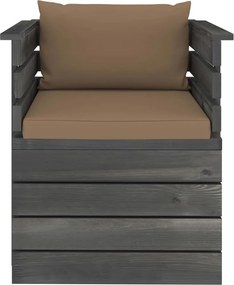 vidaXL 7dílná zahradní sedací souprava z palet + podušky borové dřevo [3061967] Barva: krémová