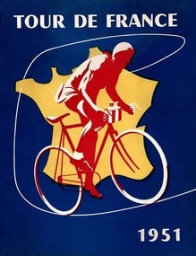 Plechová cedule Tour de France 1951 Velikost: A5 (20 x 15 cm)
