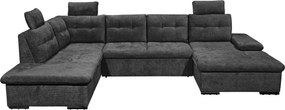 XXXLutz SEDACÍ SOUPRAVA, textil, černá Livetastic - Sedací soupravy - 002220057606