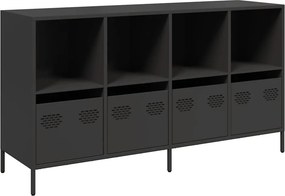 Příborník černý 135 x 39 x 73,5 cm ocel válcovaná za studena 3307161
