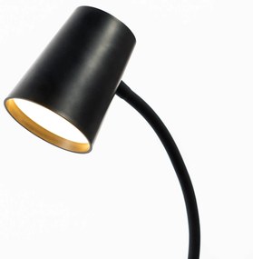 Stolní lampa LED Lindby Ailina, objímková základna, černá