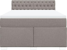 Box spring postel s matrací taupe 140x200 cm textil 3285922