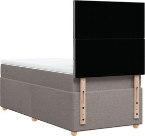 Box spring postel s matrací taupe 100 x 200 cm textil 3291195