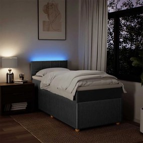 Box spring postel s matrací tmavě šedá 80 x 200 cm textil 3289584