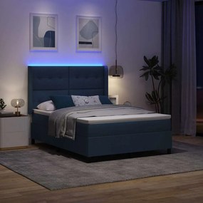 Postel s boxspringem s polštářem Modrá 200 x 160 cm textil 3341657