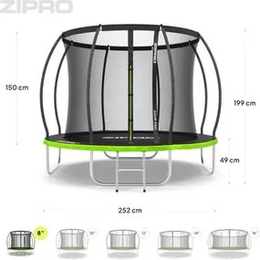 ZIPRO JumpPro PREMIUM Trampolína 8FT 252 cm