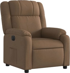 Elektrické polohovací křeslo hnědé textil 3205182