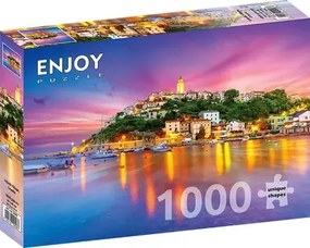 ENJOY Puzzle Vesnice Vrbnik, Chorvatsko / 1000 dílků / od 14 let