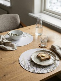Sinsay - Kulaté prostírání s rostlinným motivem 2 pack - zelená