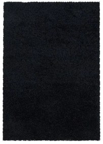 Kusový koberec Sydney shaggy 3000 black 80 x 250 cm