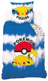 TipTrade Bavlněné povlečení 140x200 + 70x90 cm - Pokémon Unavený Pikachu