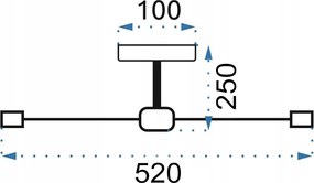 Toolight, stropní svítidlo 5xE27 APP1024-5CP, černá, OSW-06114