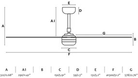 FARO 33817-21 - LED Stropní ventilátor PUNT LED/24W/230V hnědá/černá + DO