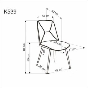 Jídelní židle K539 Halmar Béžová