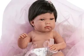Llorens 73804 NEW BORN HOLČIČKA - realistická panenka miminko s celovi